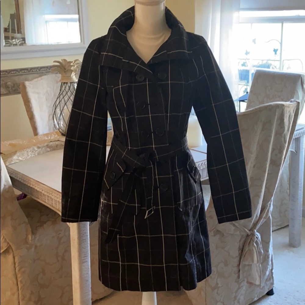 Merona Trench Coat Double Breasted With Belt - Gem